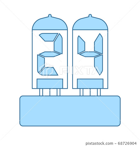 Electric Numeral Lamp Icon - Stock Illustration [68726904] - PIXTA