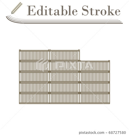 Container Stack Icon - Stock Illustration [68727580] - PIXTA