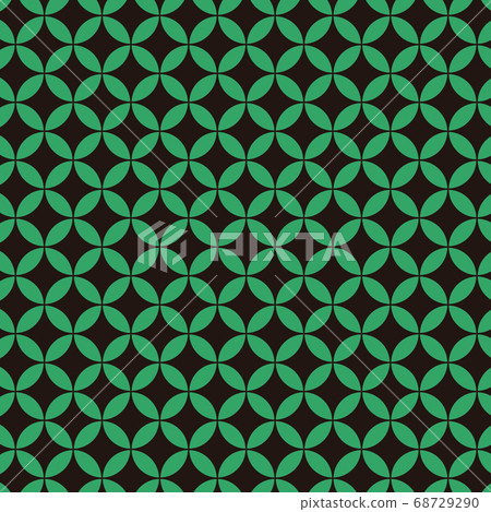 Flower Cloisonne pattern black x green 4 - Stock Illustration [68729290 ...