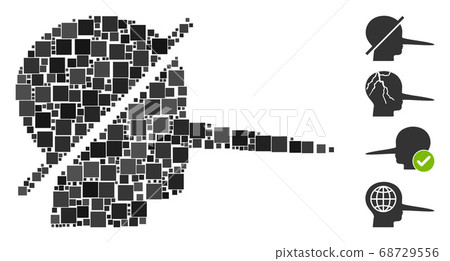 Square No Liars Icon Vector Collage - Stock Illustration [68729556] - PIXTA