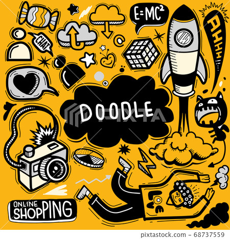 Hand Drawn Vector Illustration of Doodle set - Stock Illustration ...