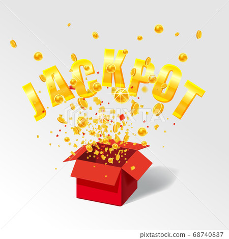 Jackpot Winner banner shining retro sign... - Stock Illustration ...