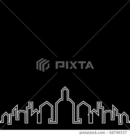 Modern city line buildings logo icons template - Stock Illustration ...