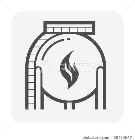 liquefied natural tank or LNG gas tank vector icon - Stock Illustration ...