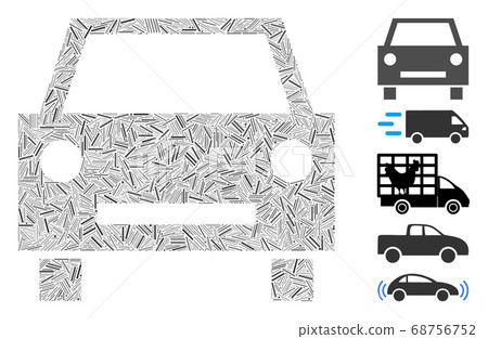 Hatch Collage Car Icon - Stock Illustration [68756752] - PIXTA
