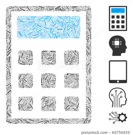 Hatch Mosaic Calculator Icon - Stock Illustration [68756850] - PIXTA
