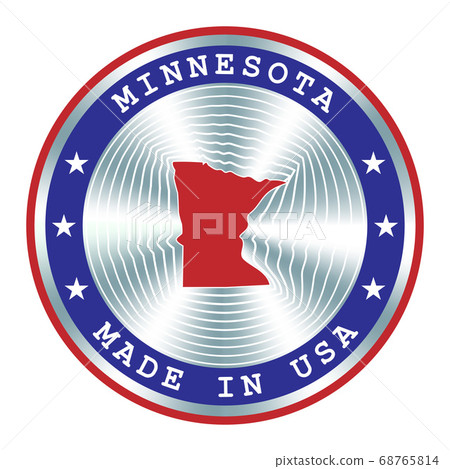 Made in Minnesota local production sign,... - Stock Illustration ...