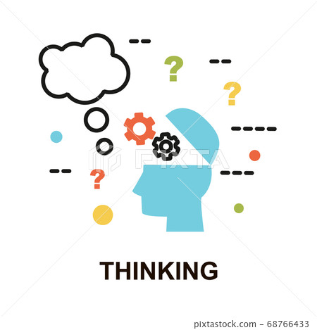 Concept of Thinking icon - Stock Illustration [68766433] - PIXTA