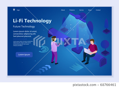 Future technology - Li-Fi Technology, 3d isometric - Stock Illustration ...