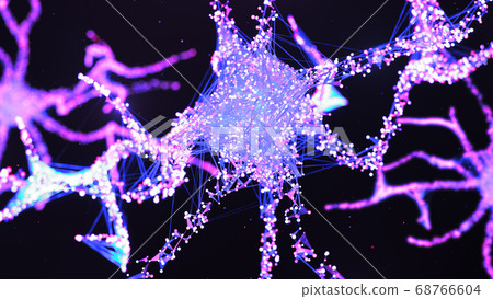 Artificial intelligence concept. AI neuron....-插圖素材 [68766604] - PIXTA圖庫