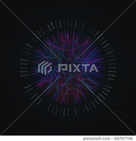 Big data visualization. Circular visualization...-插圖素材 [68767706] - PIXTA圖庫
