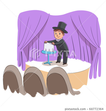 Vector character illustration of kid talent show - Stock Illustration ...