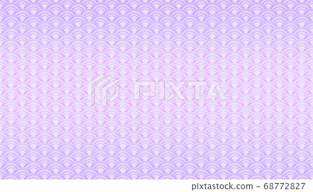 Japanese pattern wave purple - Stock Illustration [68772827] - PIXTA