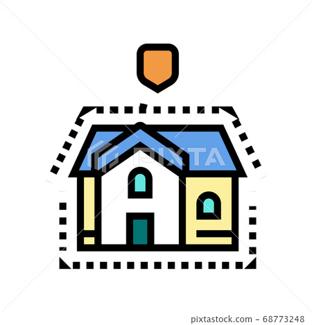 house insulation color icon vector illustration - Stock Illustration ...