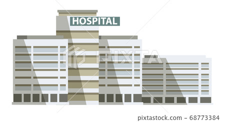Hospital building isolated on white background - Stock Illustration ...