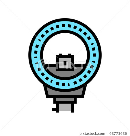 led flash for photo camera color icon vector... - Stock Illustration ...