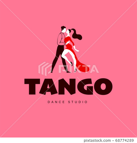 Tango dance studio, lessons and workshop logo,... - Stock Illustration ...