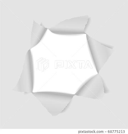 Hole in the paper. Template for creative design.-插圖素材 [68775213] - PIXTA圖庫