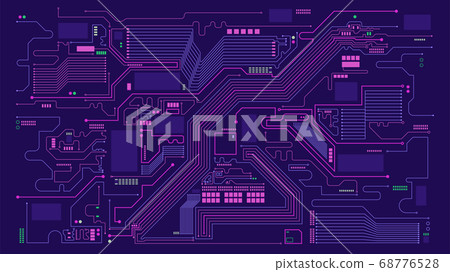 Digital circuit board elements abstract background - Stock Illustration ...