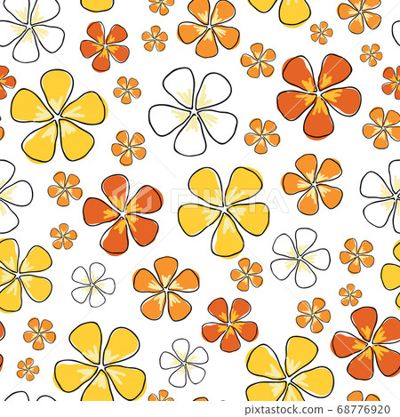 Sunny Floral, seamless Vector repeat pattern... - Stock Illustration ...