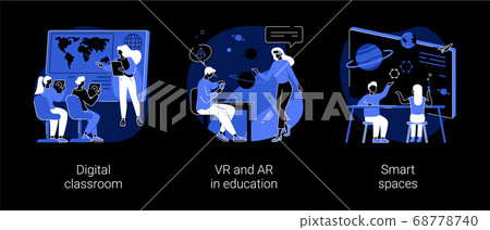 Interactive learning abstract concept vector... - Stock Illustration ...