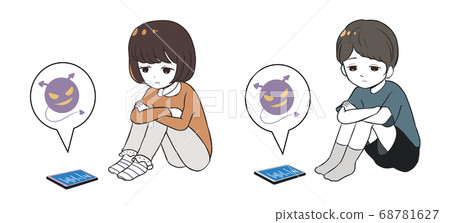 Feeling depressed after seeing malicious sites - Stock Illustration ...