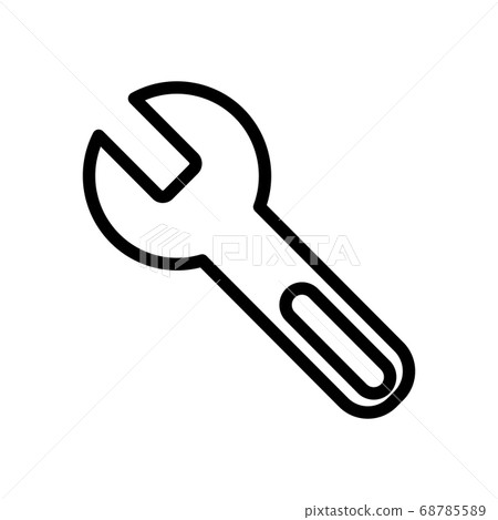 key workshop symbol line icon, Vector Illustration - Stock Illustration ...