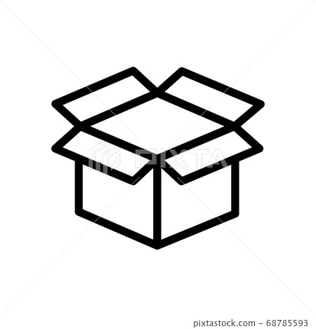 open box symbol line icon, Vector Illustration - Stock Illustration ...