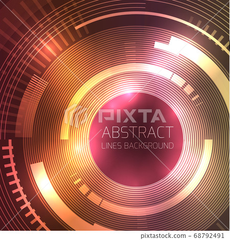 Template with round abstract technology...-插圖素材 [68792491] - PIXTA圖庫