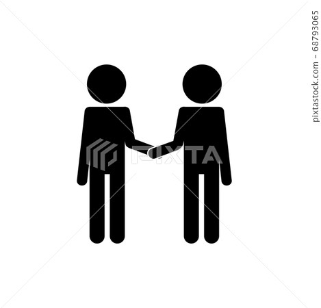 Handshake pictogram - Stock Illustration [68793065] - PIXTA