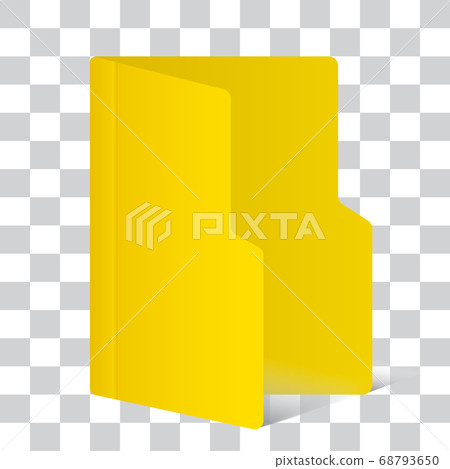 yellow blank folder icon - Stock Illustration [68793650] - PIXTA