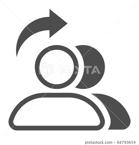 contact send forward icon flat design - Stock Illustration [68793654 ...