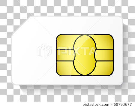 electronic sim card design - Stock Illustration [68793677] - PIXTA
