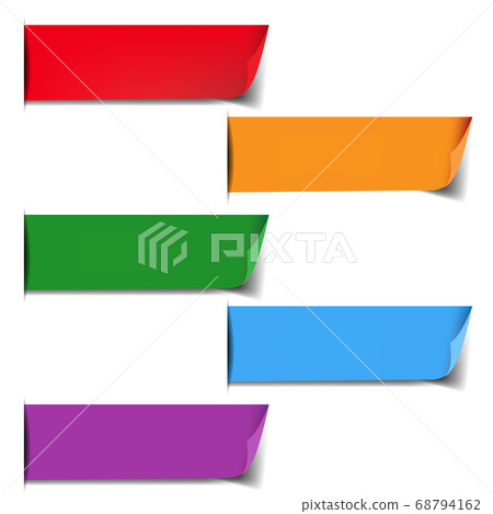Colorful Labels Set With White Background - Stock Illustration ...