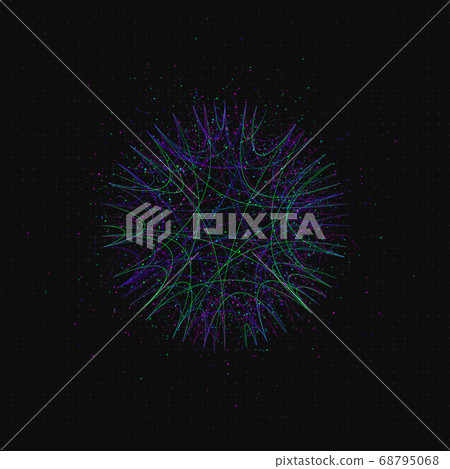 Big data visualization. Circular visualization... - Stock Illustration [68795068] - PIXTA