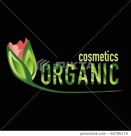 Vector, organic cosmetics logo. Lovely flower bud - Stock Illustration ...