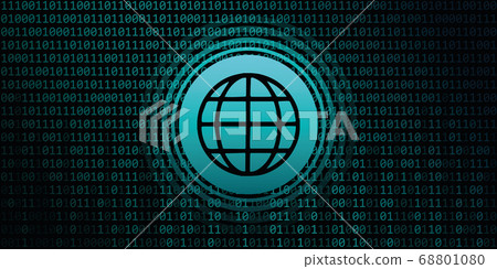 wifi digital banner with binary code background - Stock Illustration ...