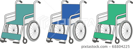 Illustration of different color wheelchairs - Stock Illustration ...