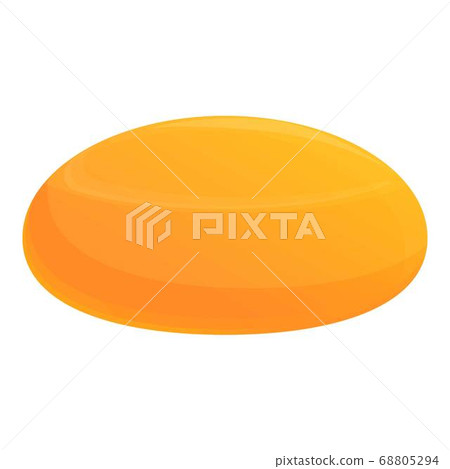 Round cheese icon, cartoon style - Stock Illustration [68805294] - PIXTA