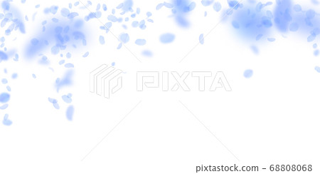 Dark blue flower petals falling down. Extra romant - Stock Illustration ...