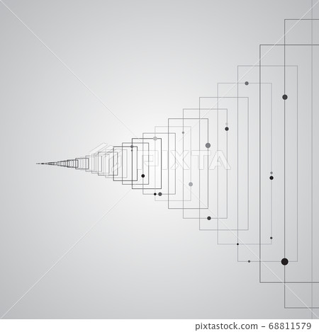Connect lines squares. Abstract geometric...-插圖素材 [68811579] - PIXTA圖庫