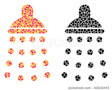 Dotted Shower Mosaic Icons - Stock Illustration [68816443] - PIXTA