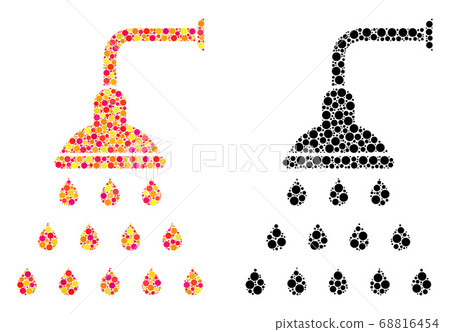 Pixel Shower Mosaic Icons - Stock Illustration [68816454] - PIXTA