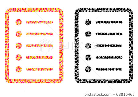 Pixel List Page Mosaic Icons - Stock Illustration [68816465] - PIXTA