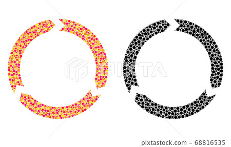 Dot Rotation Mosaic Icons - Stock Illustration [68816535] - PIXTA
