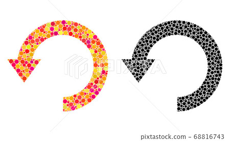Pixel Rotate Down Mosaic Icons - Stock Illustration [68816743] - PIXTA