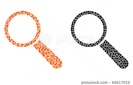 Pixel Search Tool Mosaic Icons - Stock Illustration [68817058] - PIXTA