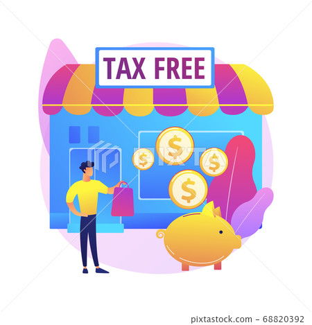Tax free service abstract concept vector... - Stock Illustration ...