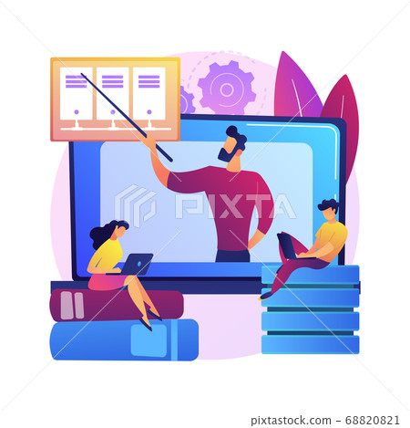 Online big data courses abstract concept vector... - Stock Illustration ...