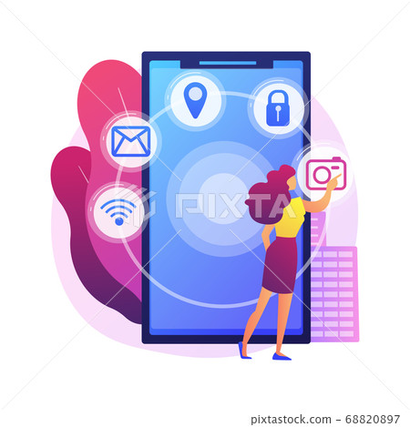 Intelligent interface abstract concept vector... - Stock Illustration ...